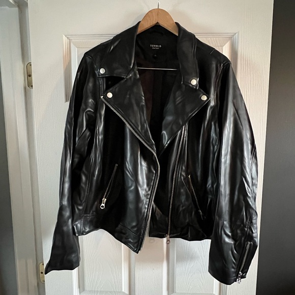 torrid | Jackets & Coats | Torrid Black Faux Leather Jacket | Poshmark